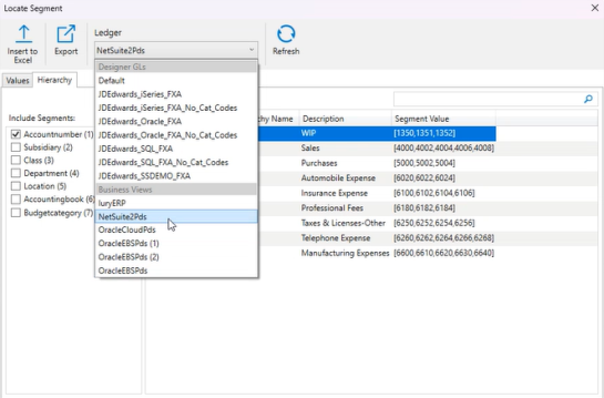 Locate Segment for Platform Data Sharing – Reporting for Oracle