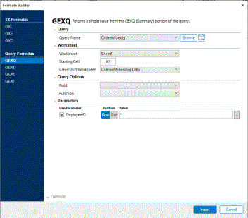Assign a Query – Reporting for Oracle