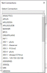 Connections – Reporting for Oracle