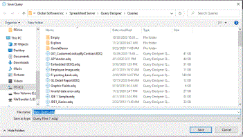 Save a Query for the First Time – Reporting for Oracle
