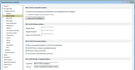 BPCS 4.05 Ledger Specifics – Reporting for Oracle