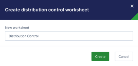 Create a Distribution Control Worksheet – Reporting for Oracle