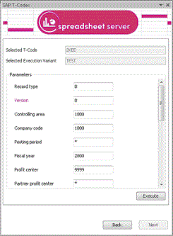 Execute SAP T-Code without a GEXD Formula – Reporting for Oracle