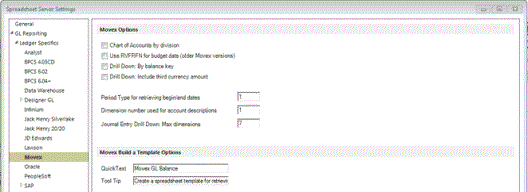 Movex Ledger Specifics – Reporting for Oracle