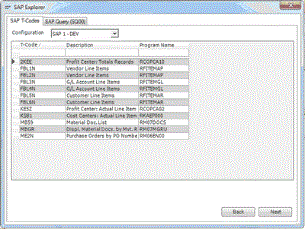 SAP Explorer – Reporting for Oracle