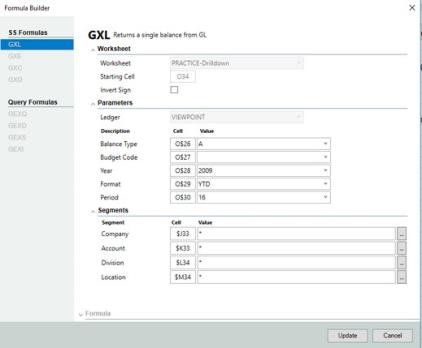 Create or Maintain GL Formulas – Reporting for Oracle