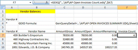 GEXQ Formula – Reporting for Oracle