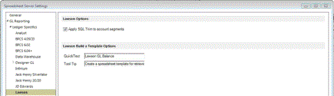 Lawson Ledger Specifics – Reporting for Oracle