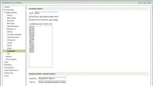 PeopleSoft Ledger Specifics – Reporting for Oracle