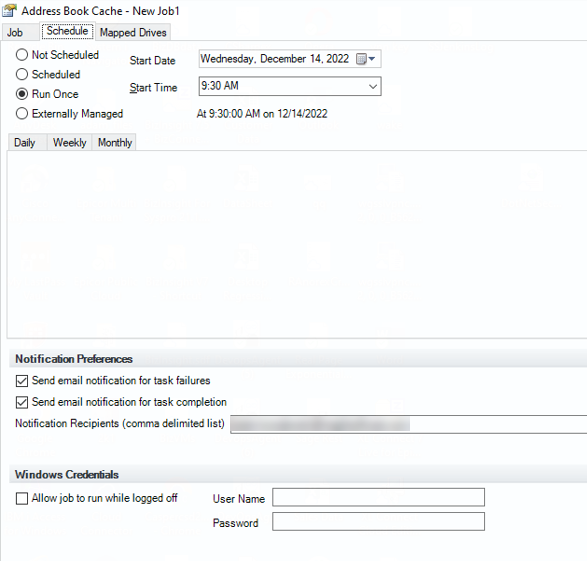 Schedule Job – Reporting for Oracle
